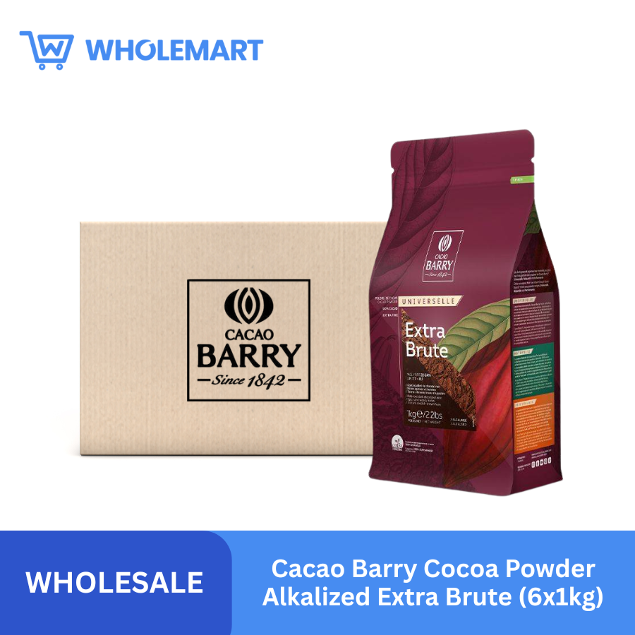 Cacao Barry Cocoa Powder Alkalized Extra Brute (6x1kg) – Wholemart