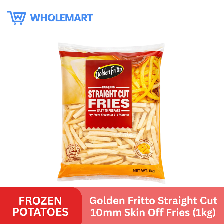 Golden Fritto Straight Cut 10mm Skin Off Fries (1kg) – Wholemart